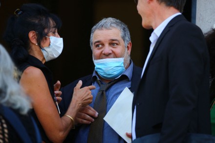 Serge Halimi Emmanuel Faux Attending Funeral Editorial Stock Photo ...