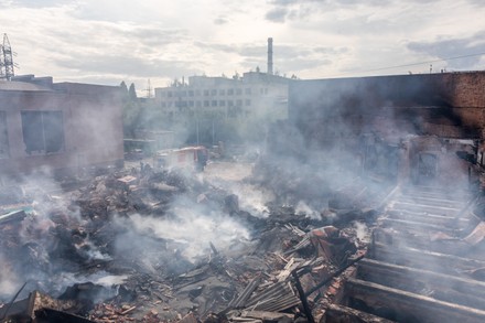 Smoldering Ruins Building Specialized School After Editorial Stock ...