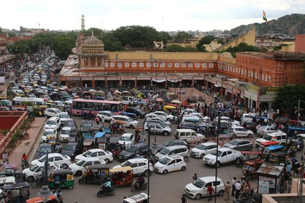 Heavy Traffic Jam Badi Chaupar Area Editorial Stock Photo - Stock Image ...