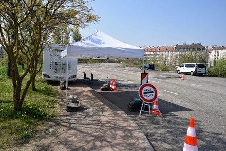 Francogerman Border On Rhine Closed Bridge Editorial Stock Photo ...