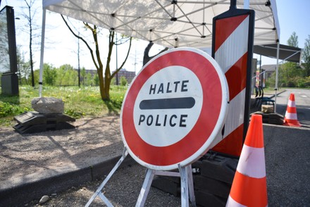 Francogerman Border On Rhine Closed Bridge Editorial Stock Photo ...