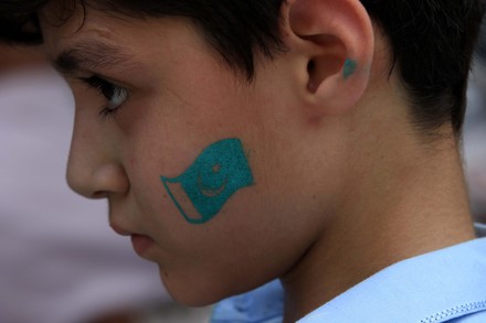 Pakistani Boy Gets His Face Painted Editorial Stock Photo - Stock Image ...