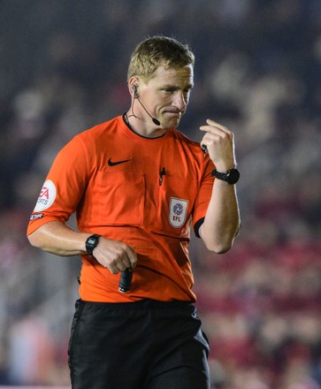 Referee John Busby Issues Yellow Card Editorial Stock Photo - Stock ...