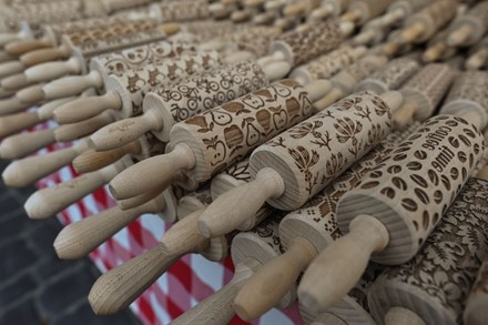 Stand Original Polish Rolling Pins Seen Editorial Stock Photo - Stock ...