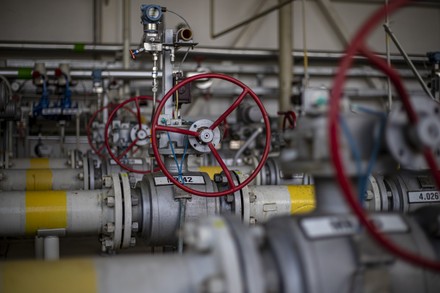 Employee Looks Over Pipework Underground Gas Editorial Stock Photo ...