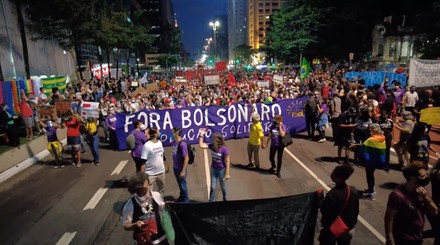 People Stage Demonstration Against Brazilian President Editorial Stock ...