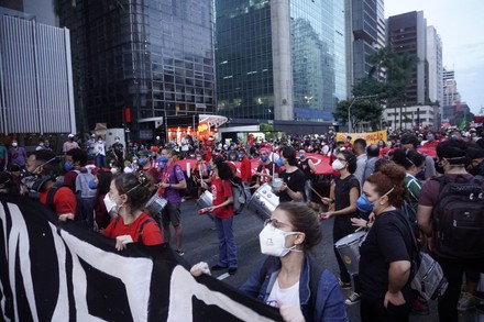 People Stage Demonstration Against Brazilian President Editorial Stock ...