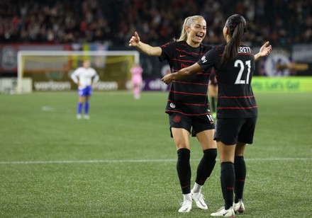 Marissa Everett Portland Thorns Scores Celebrates Editorial Stock Photo ...