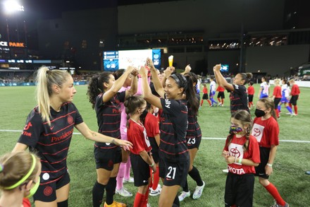 Marissa Everett Portland Thorns Scores Celebrates Editorial Stock Photo ...