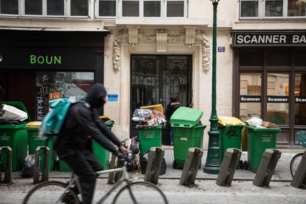 Overflowing Trash Bins Seen Street On Editorial Stock Photo - Stock ...