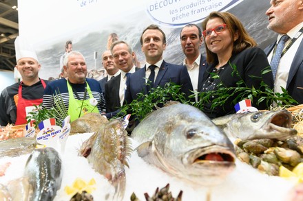 __COUNT__ Emmanuel Macron visits the French fishing stand at ...
