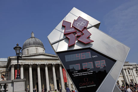 London 2012 London Olympics Clock Trafalgar Editorial Stock Photo ...