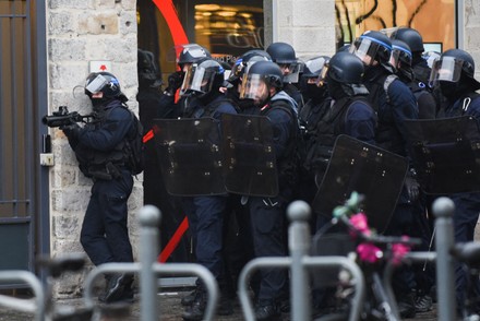 Riot Police Offcier Holds Lbd 40 Editorial Stock Photo - Stock Image ...
