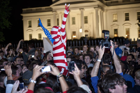 People Celebrate Outside Gates White House Editorial Stock Photo ...