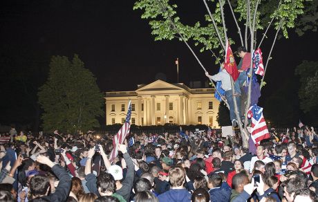 People Celebrate Outside Gates White House Editorial Stock Photo ...