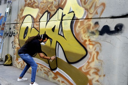 Graffitis Downtown Beirut During Revolution 2019 Editorial Stock Photo ...