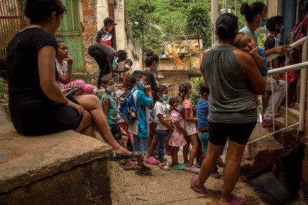Group People Wait Receive Assistance Nongovernmental Editorial Stock ...
