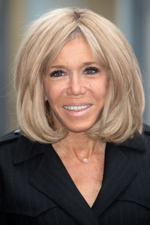French First Lady Brigitte Macron Arrives Editorial Stock Photo - Stock ...