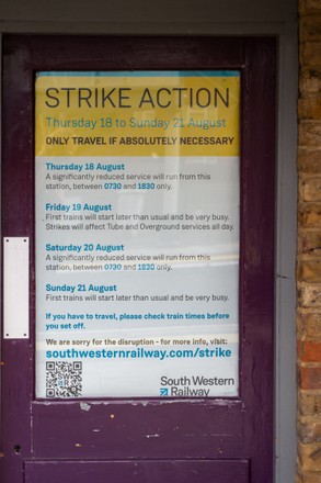 National Rail Strike, Datchet, Berkshire, UK - 20 Aug 2022 Stock ...