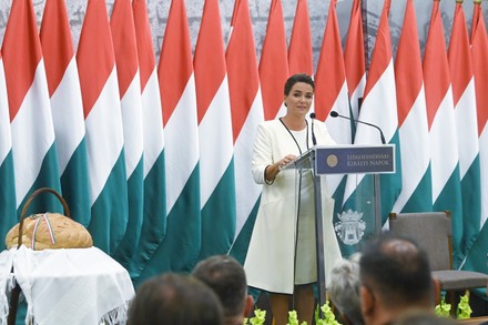 Hungarian President Katalin Novak Delivers Her Editorial Stock Photo ...
