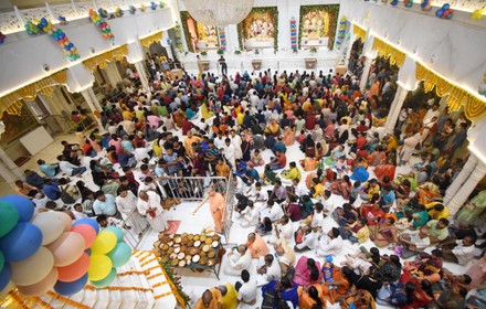 Devotees Attend Prayer Meeting Iskcon Founder Editorial Stock Photo ...