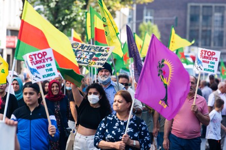 Kurdish Activists Gather During Stop War Editorial Stock Photo - Stock ...