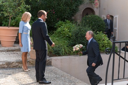 Frenh Presidents Wife Brigitte Macron Await Editorial Stock Photo ...