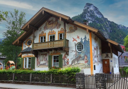 Lueftlmalerei Little Red Riding Hood House Editorial Stock Photo ...