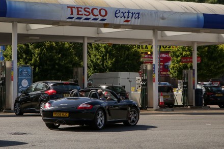 Motorists Tesco Extra Petrol Station Colney Editorial Stock Photo ...