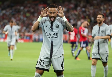 Neymar Jr Psg Celebrates His First Editorial Stock Photo - Stock Image ...