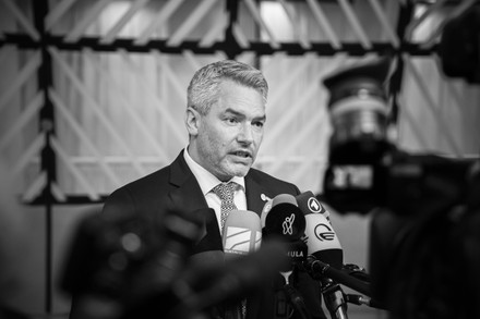 Karl Nehammer Chancellor Austria Arrives Eu Editorial Stock Photo - Stock Image | Shutterstock