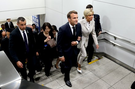 French President Emmanuel Macron His Wife Editorial Stock Photo - Stock ...