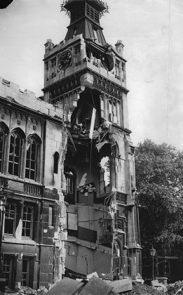 Bomb Damage Clock Tower Inner Temple Editorial Stock Photo - Stock ...