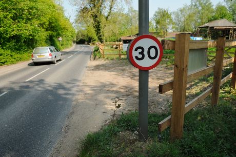 Car Passes Rural 30mph Speed Limit Editorial Stock Photo - Stock Image ...