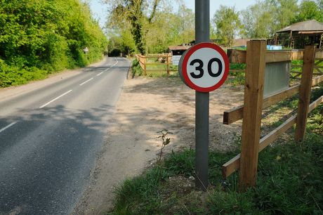 Rural 30mph Speed Limit Sign Editorial Stock Photo - Stock Image ...