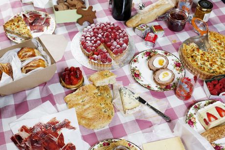 Selection High End Picnic Foods Editorial Stock Photo - Stock Image ...