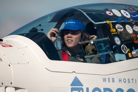 17yearold Pilot Mack Rutherford Returns Biggin Editorial Stock Photo ...