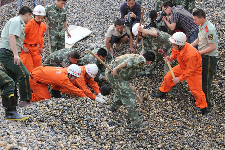 Rescue Workers Battle Save Woman Editorial Stock Photo - Stock Image ...