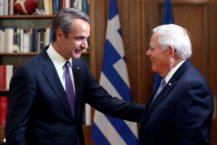 Greek Prime Minister Kyriakos Mitsotakis L Editorial Stock Photo ...