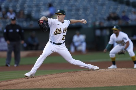 Oakland Athletics Starting Pitcher Jp Sears Editorial Stock Photo ...