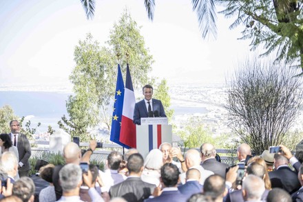 President Macron At The French Embassy - Algiers, Algeria - 26 Aug 2022 ...