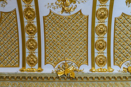 Ceiling Vault Gilded Ornaments Gallery Hall Editorial Stock Photo ...