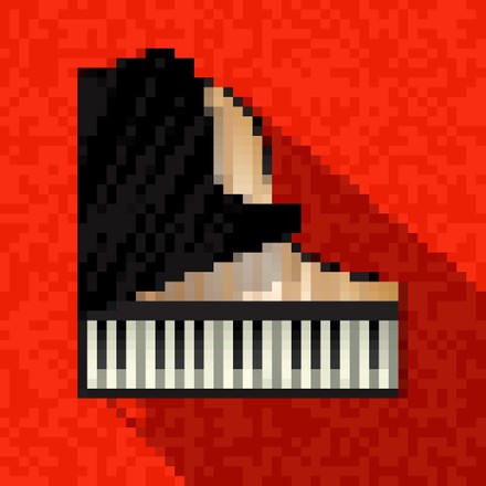 Pixel Art Grand Piano Icon Vector Editorial Stock Photo - Stock Image ...