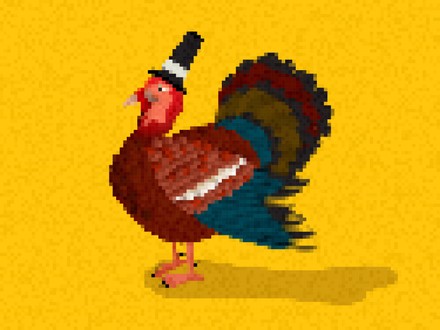 Pixel Art Thanksgiving Day Turkey Vector Editorial Stock Photo - Stock ...