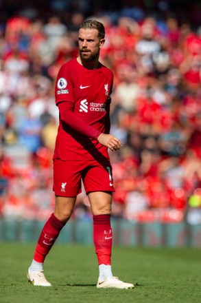 Liverpools Midfielder Jordan Henderson 14 During Editorial Stock Photo ...