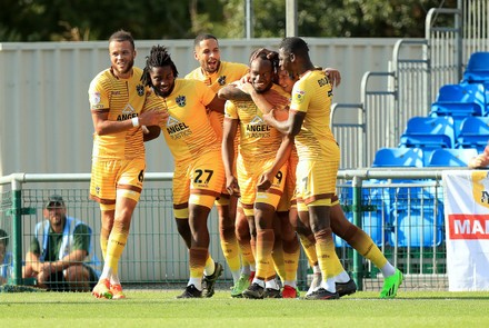 Sutton United Players Congratulate Sutton United Editorial Stock Photo ...