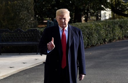 Us President Donald Trump Answers Questions Editorial Stock Photo ...