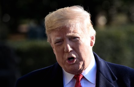 Us President Donald Trump Answers Questions Editorial Stock Photo ...