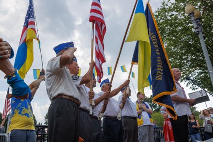 Ukranian American Veterans Participate Rally Celebrate Editorial Stock ...