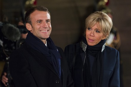 French President Emmanuel Macron His Wife Editorial Stock Photo - Stock ...